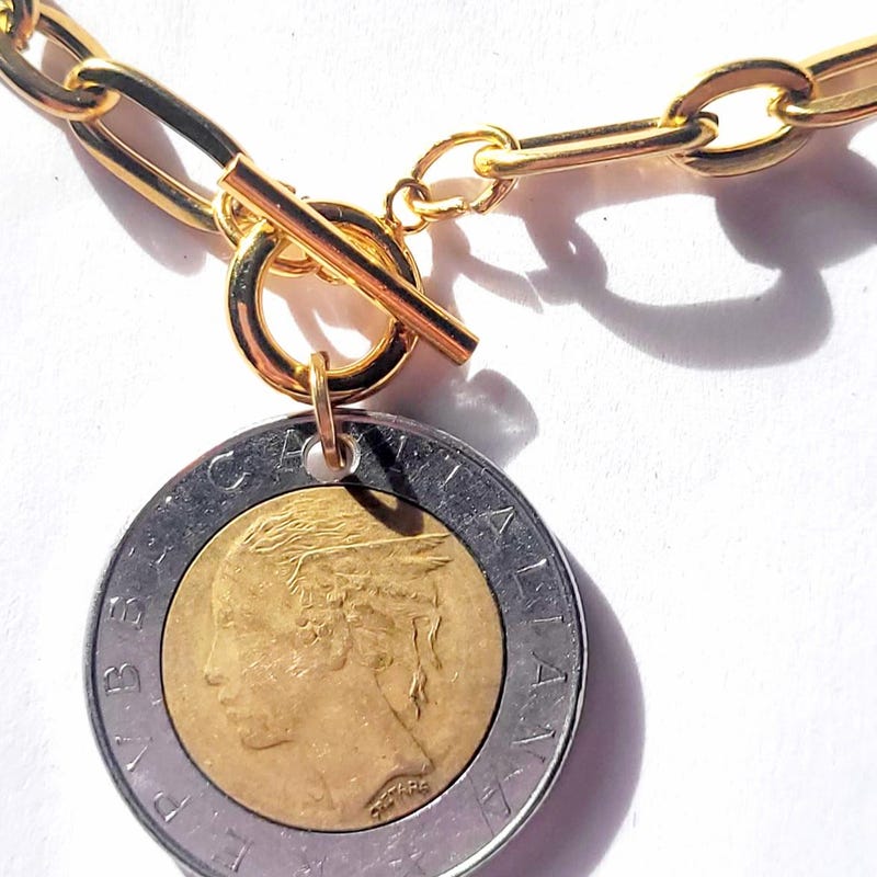 Italy Coin Necklace - Etsy