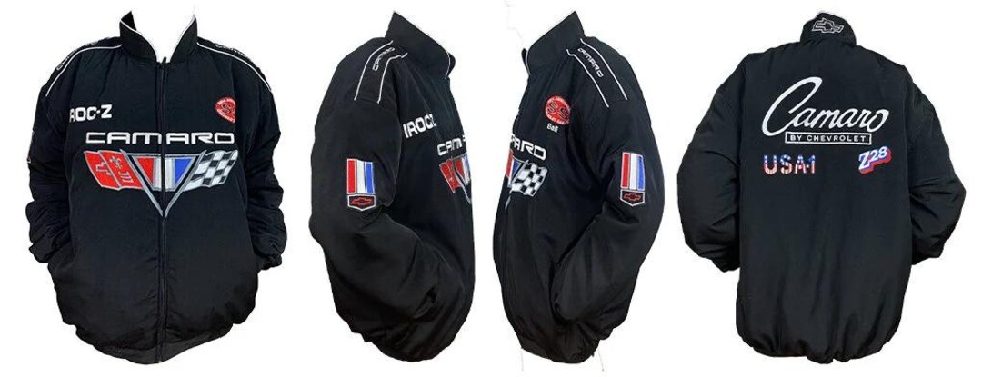 Chevrolet Camaro Vintage Racing Jacket Retro Bomber Sports Coat Team ...