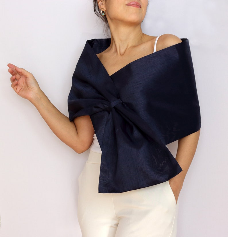 XXL Black Taffeta Evening Shawl: Plus Size Formal Shoulder Wrap - Etsy