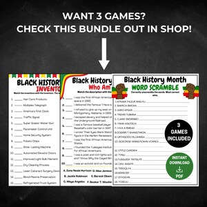 Black History Month Who Am I Game, Black History Games Activity, Black ...
