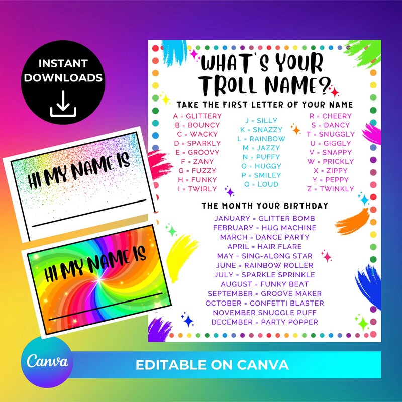 Trolls Printables - Etsy