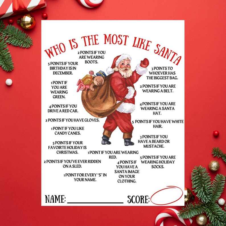 Who is the Most Like Santa, Office Christmas Party Games, Family ...
