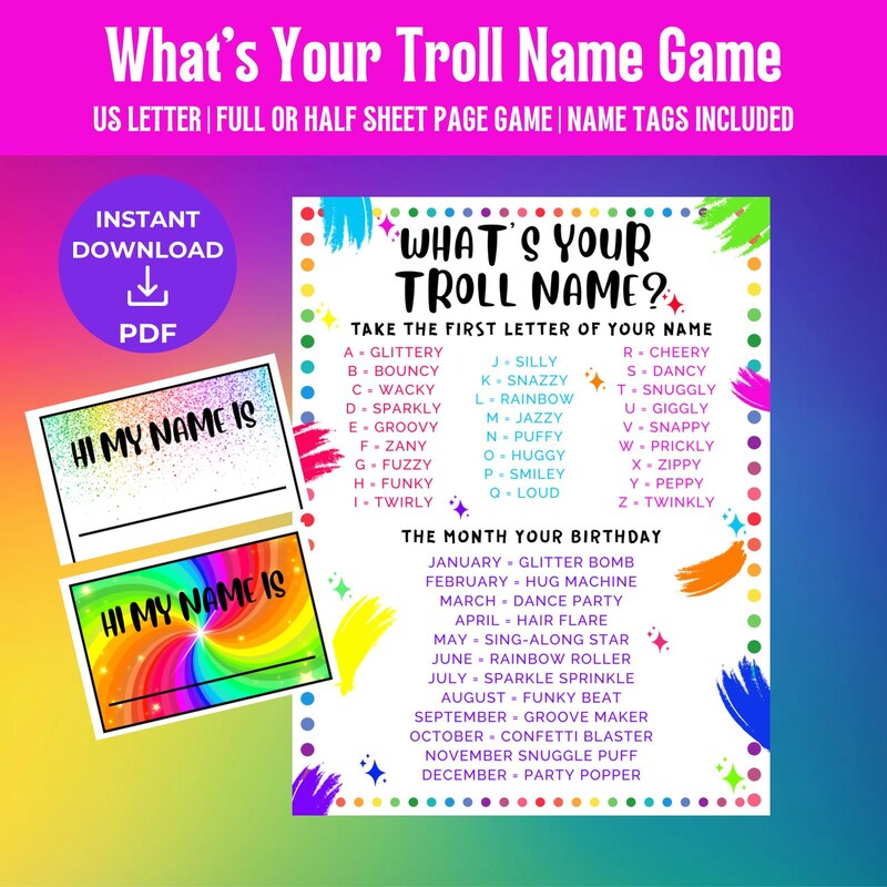 Trolls Printables - Etsy
