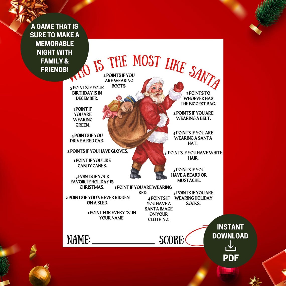 Who is the Most Like Santa, Office Christmas Party Games, Family ...