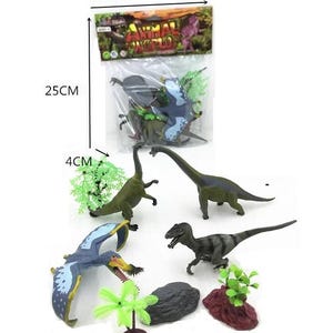 8 PC Miniature Dinosaurs Play Set, Non-battery-operated Miniature ...