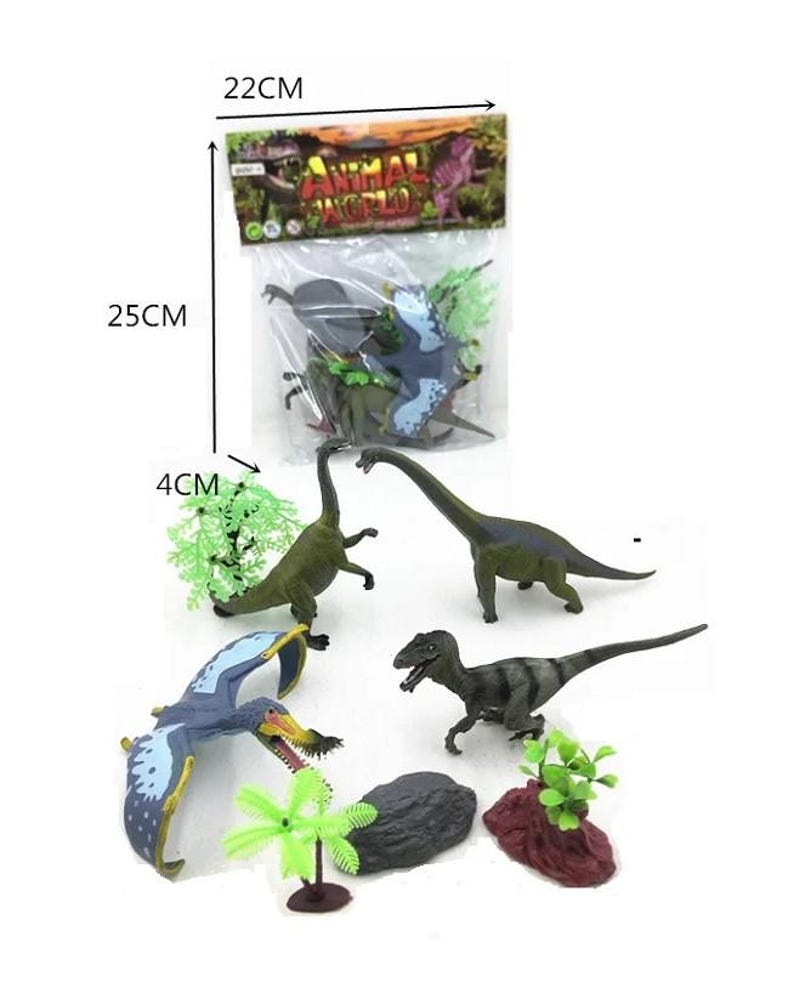 8 PC Miniature Dinosaurs Play Set, Non-battery-operated Miniature ...