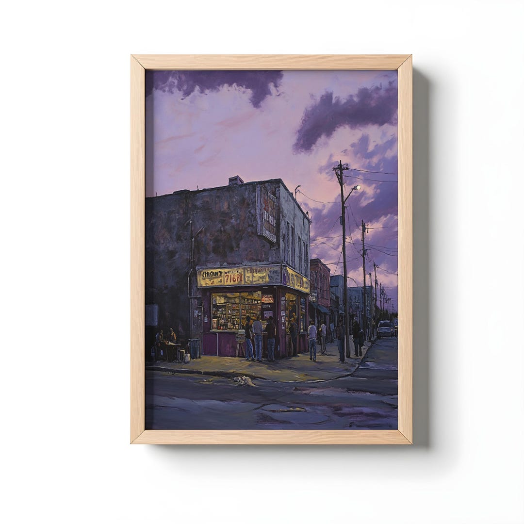 New Orleans Corner Store Art Print: Gritty NOLA Street Scene - Etsy
