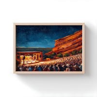 Red Rocks Contemporary Poster - Etsy