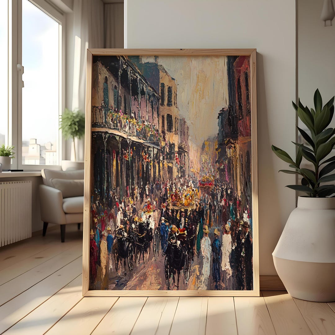 New Orleans Street Scene Art Print: Rustic Cajun Culture Poster - Etsy