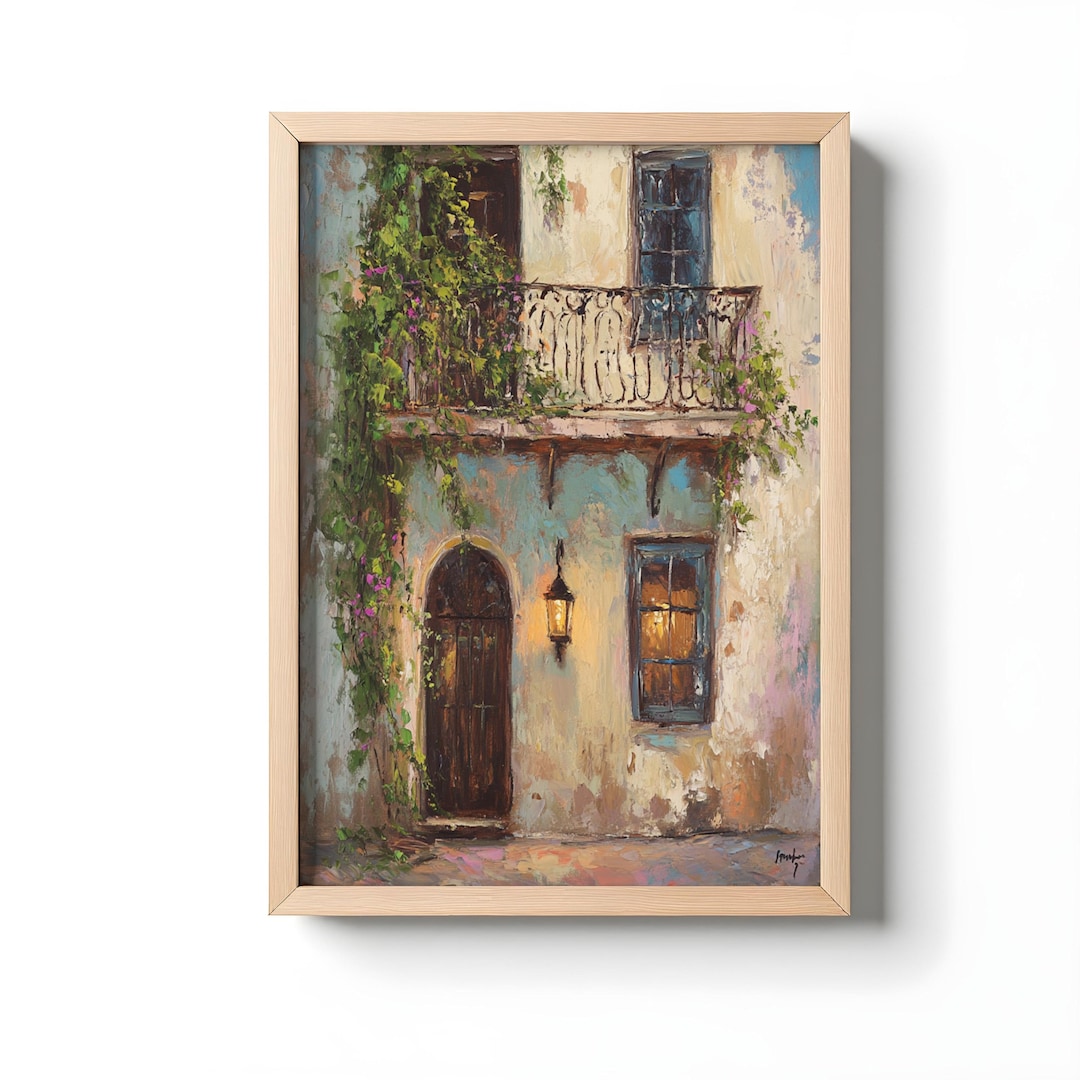 Rustic Creole Townhouse Wall Art Poster, New Orleans French Quarter ...