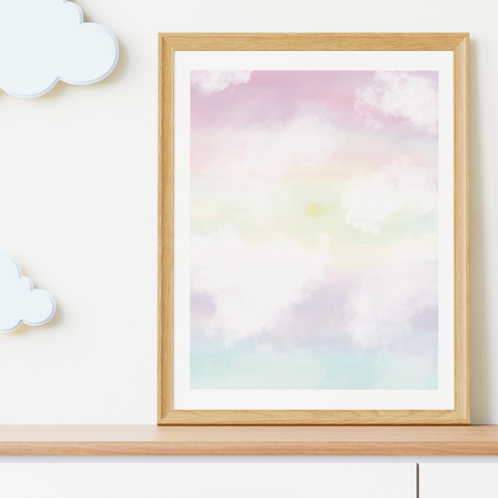 Cotton Candy Sky Wall Poster - Pastel | Nursery Kids Room | Playful ...