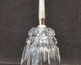 Princess House Crystal Dinner Bell With Silver Plated Handle 7 Vintage ...