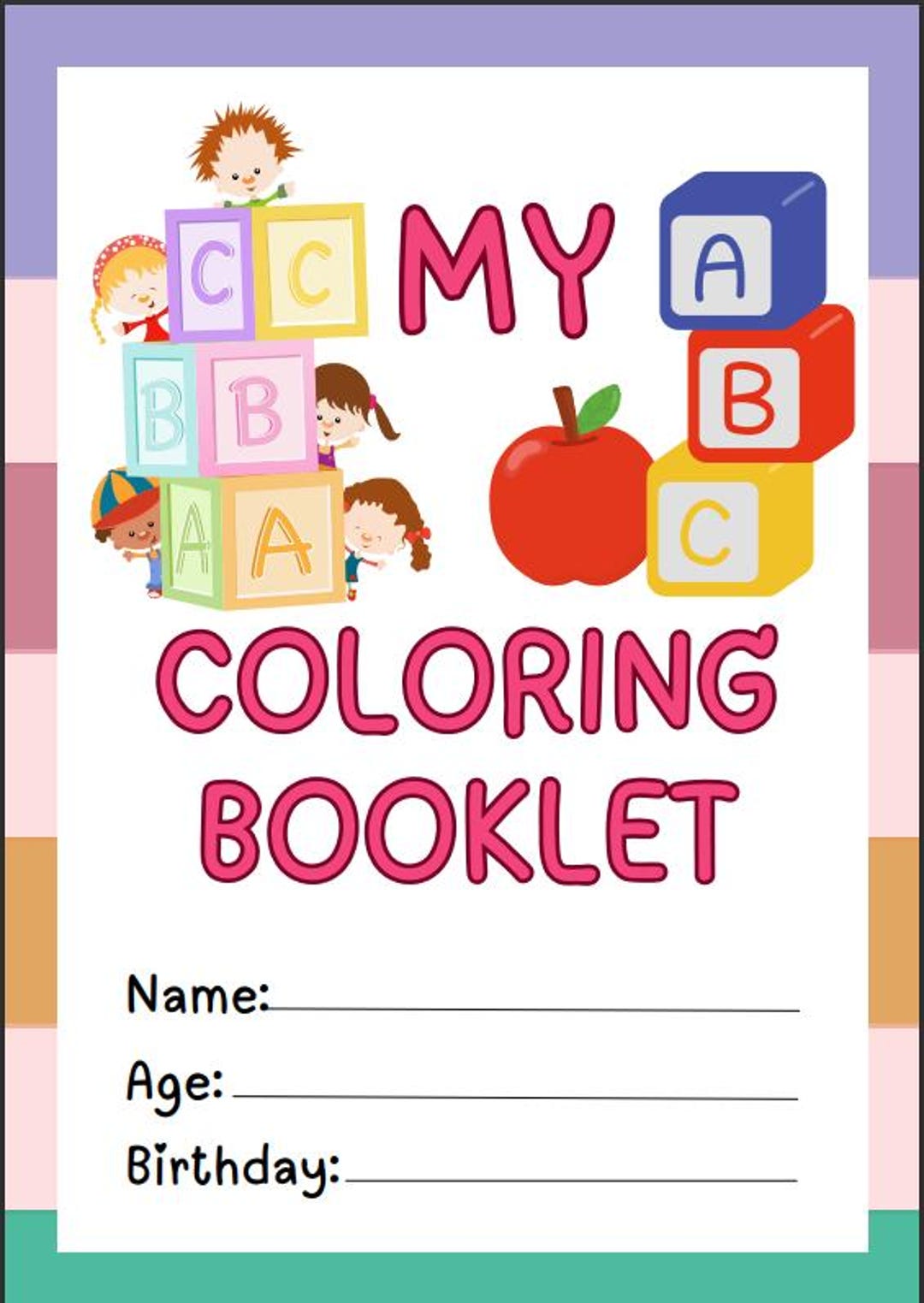 My ABC Coloring Booklet - Etsy