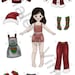 PRINTABLE Kids Dress up Dolls Normal and Christmas Edition Print, Color ...