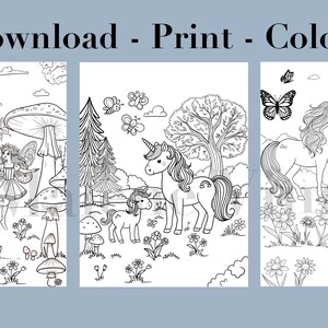 Fairytale Princess Coloringbook Pages Bundle - Etsy
