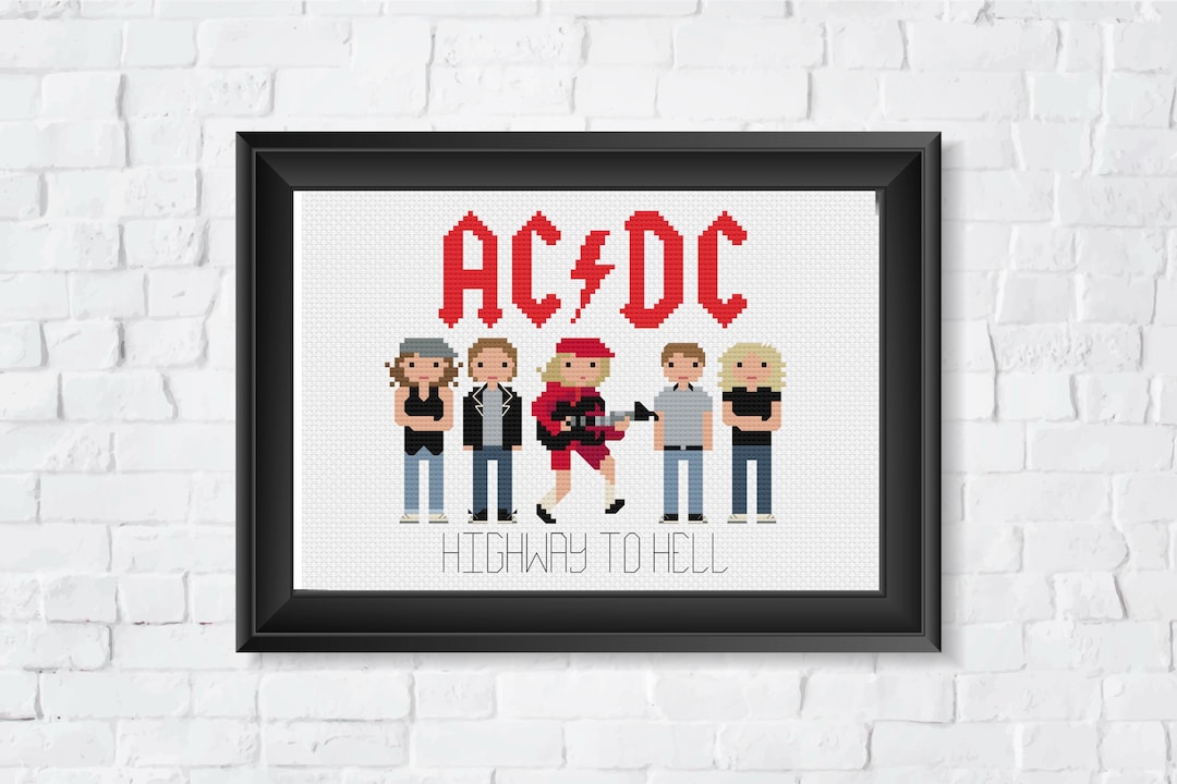 AC/DC - PDF Cross Stitch Pattern - Etsy
