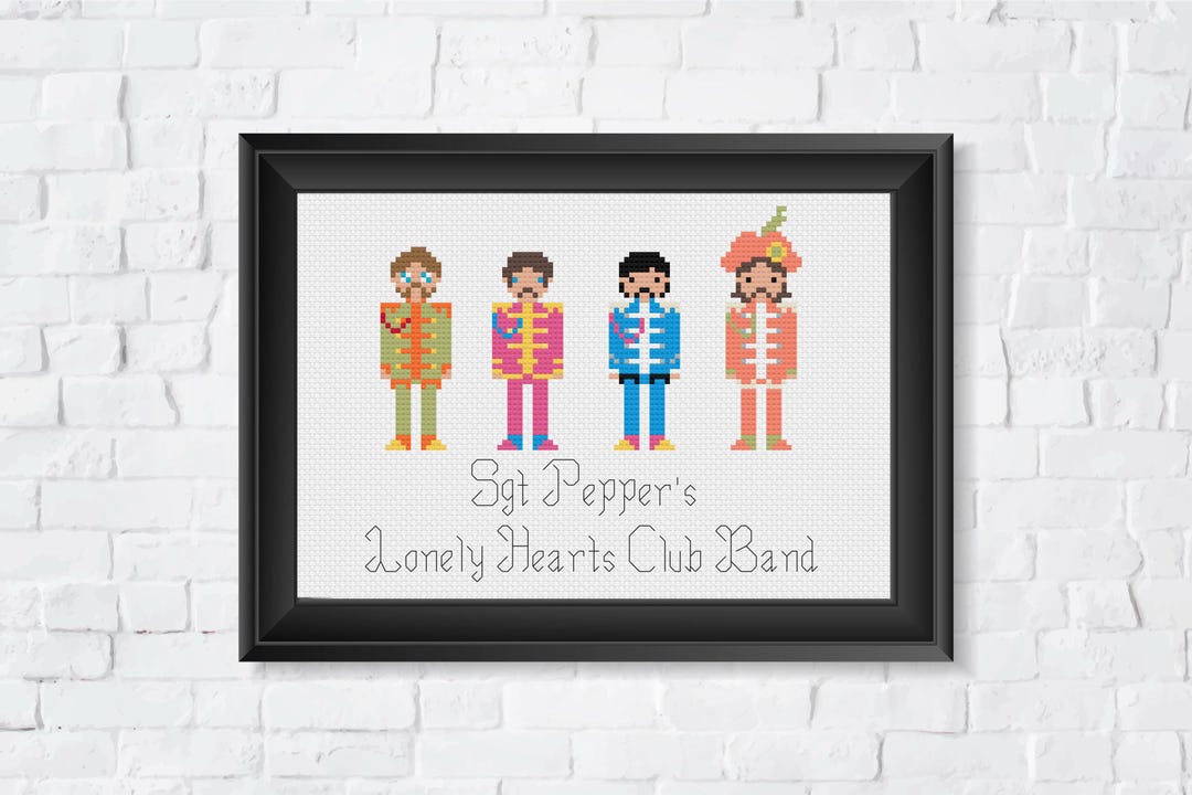 The Beatles - Sgt Peppers - PDF Cross Stitch Pattern - Etsy