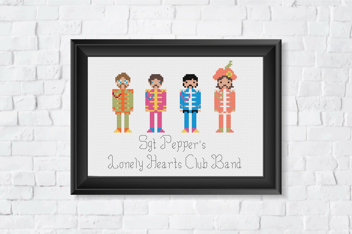 The Beatles - Sgt Peppers - PDF Cross Stitch Pattern - Etsy