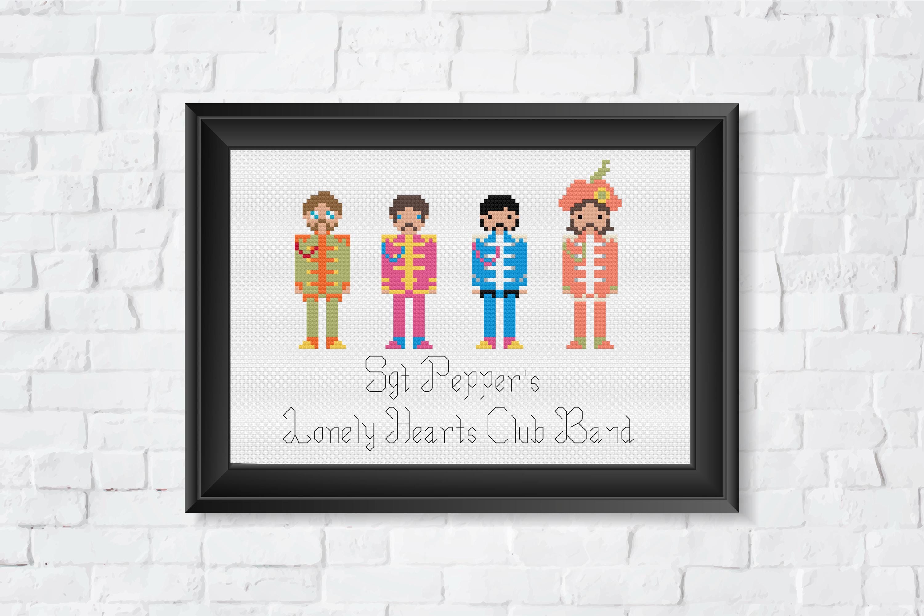 The Beatles - Sgt Peppers - PDF Cross Stitch Pattern - Etsy