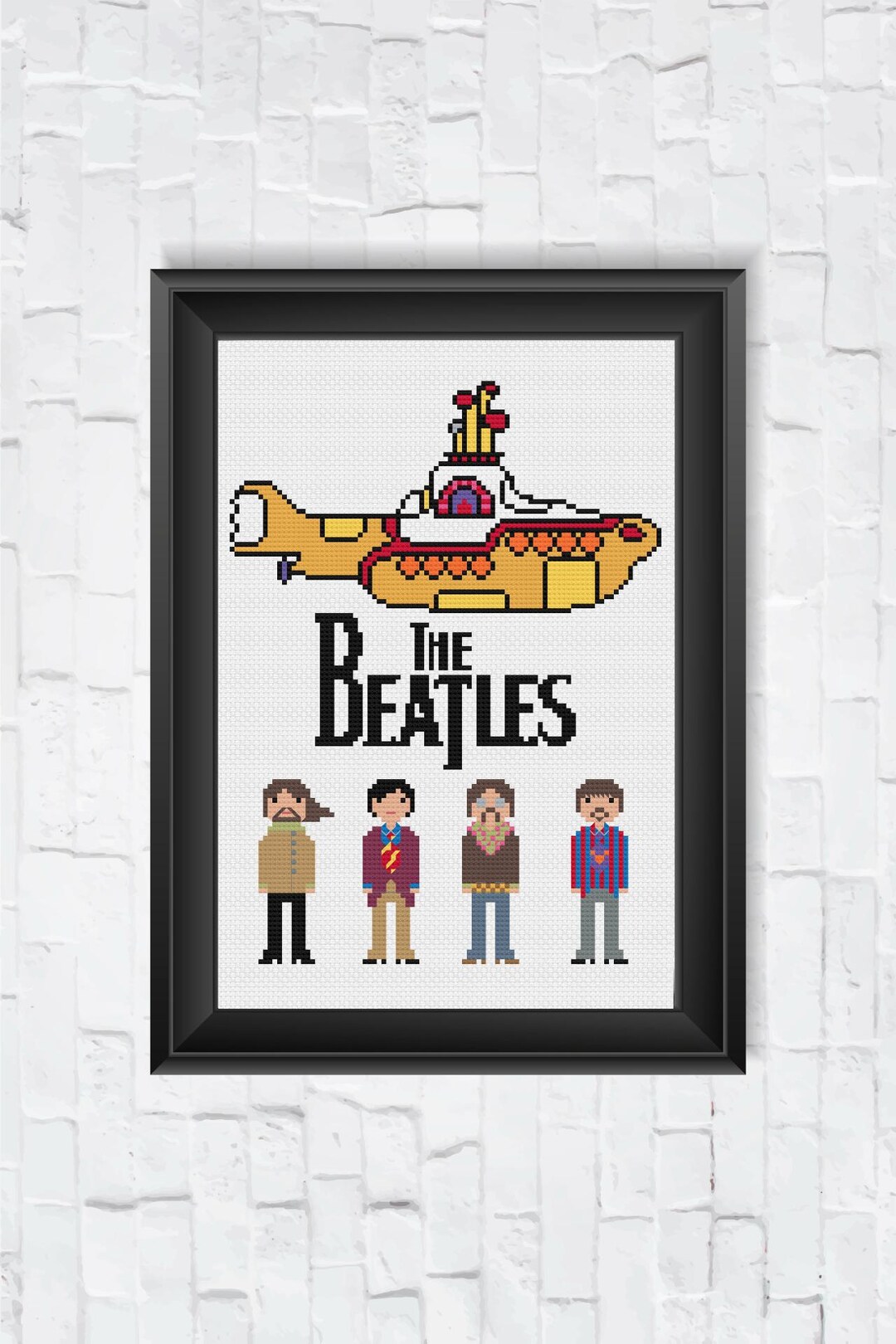 The Beatles - Yellow Submarine - PDF Cross Stitch Pattern - Etsy