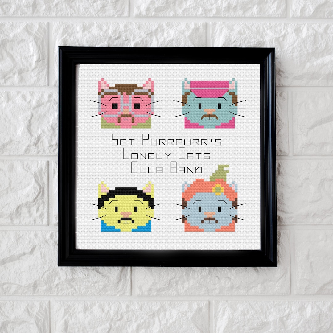 The Beatles - Cats - PDF Cross Stitch Pattern - Etsy