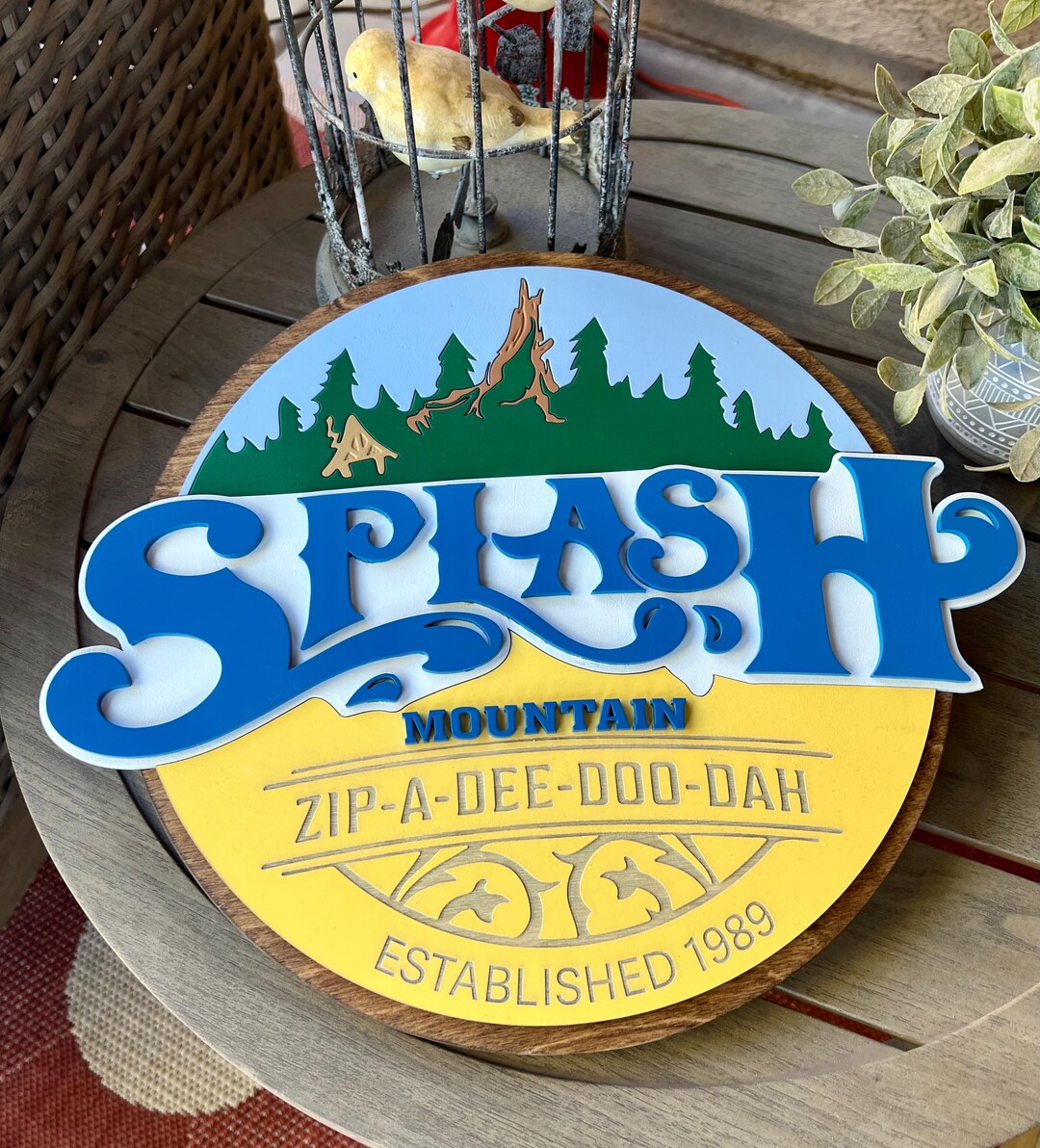 Splash Mountain Inspired Ride Sign, Park Signs, Disney Lover Gift, Wood ...