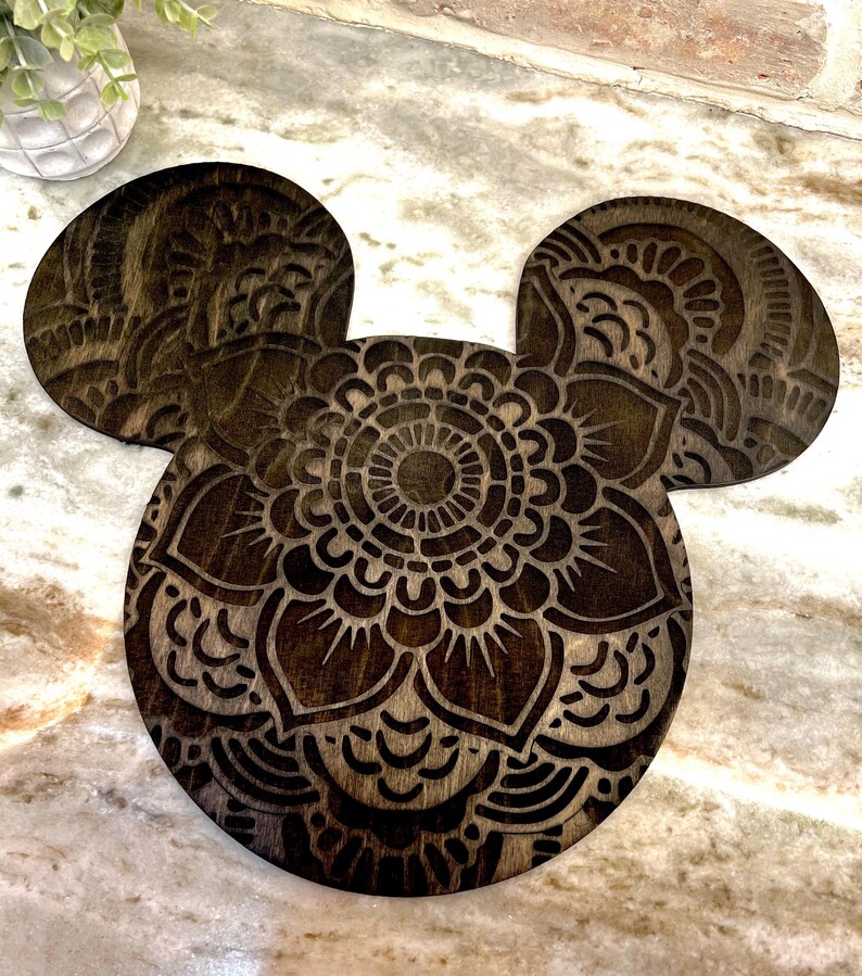 Disney Inspired Mandala Mouse Head Sign, Disney Inspired Wall Decor ...