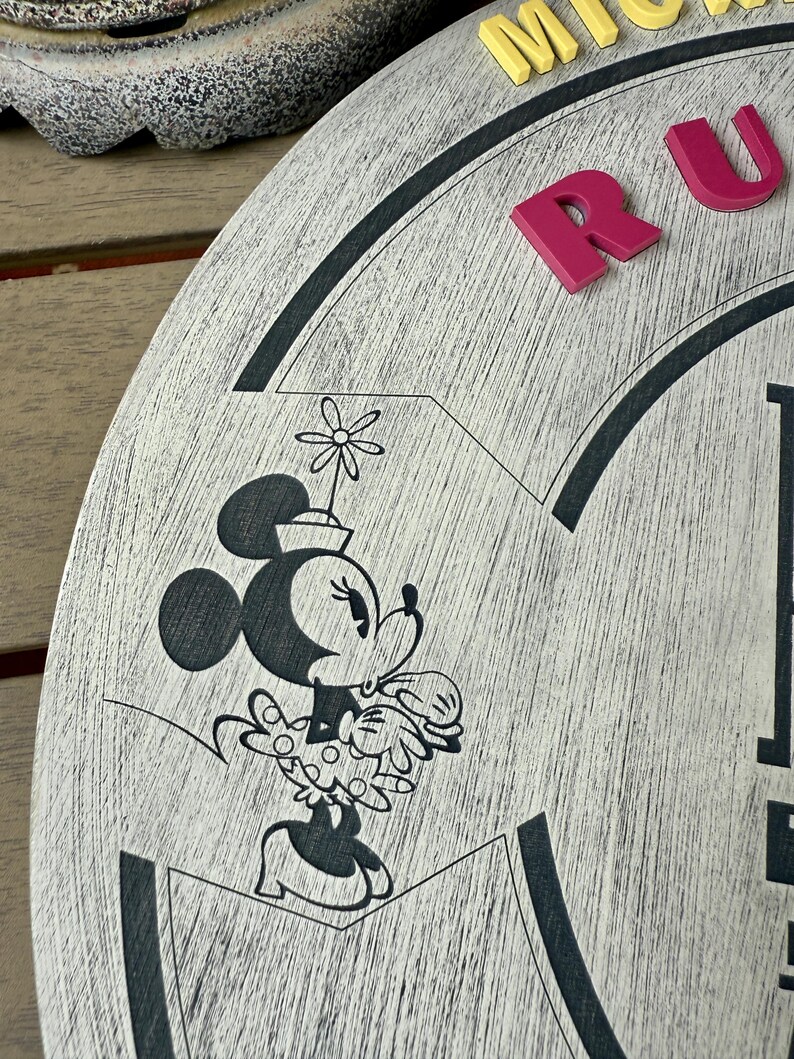 Mickey and Minnie’s Runaway Railway Inspired Ride Sign, Disney Ride ...