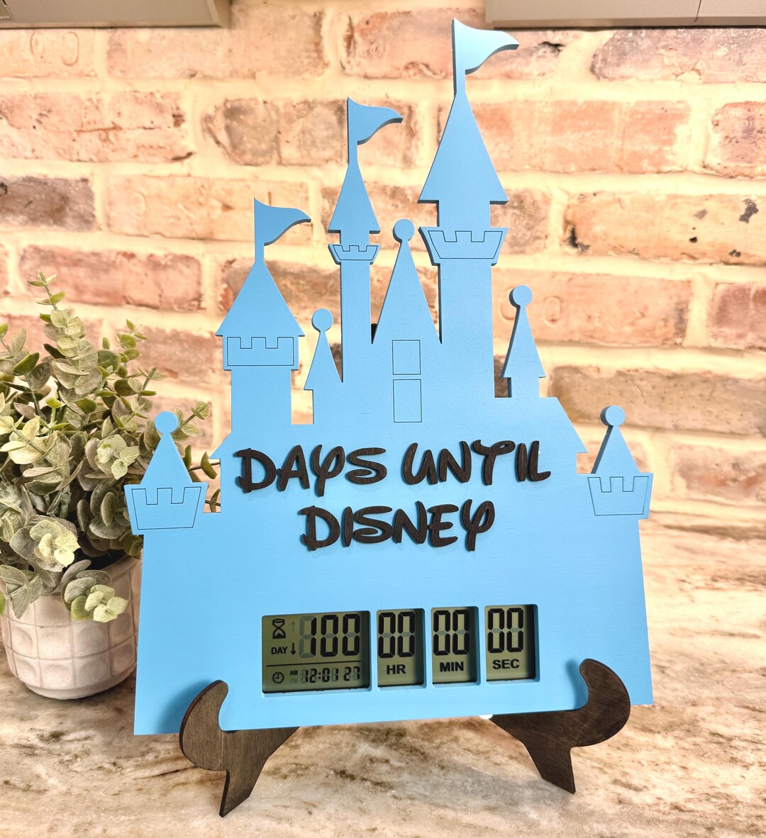Days Till Disney Countdown Sign, Castle Digital Countdown, Disney ...