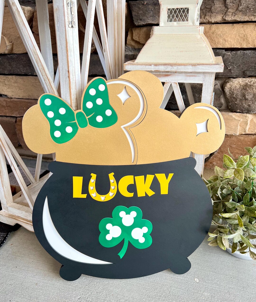 Pot of Gold Sign, Lucky, St. Patrick's Day Sign, Irish, Wood Decor - Etsy