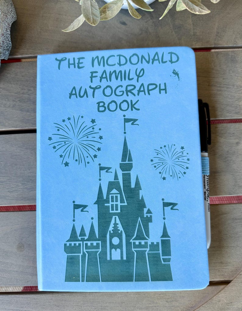 Personalized Disney Autograph Book, Custom Character Signature Book ...