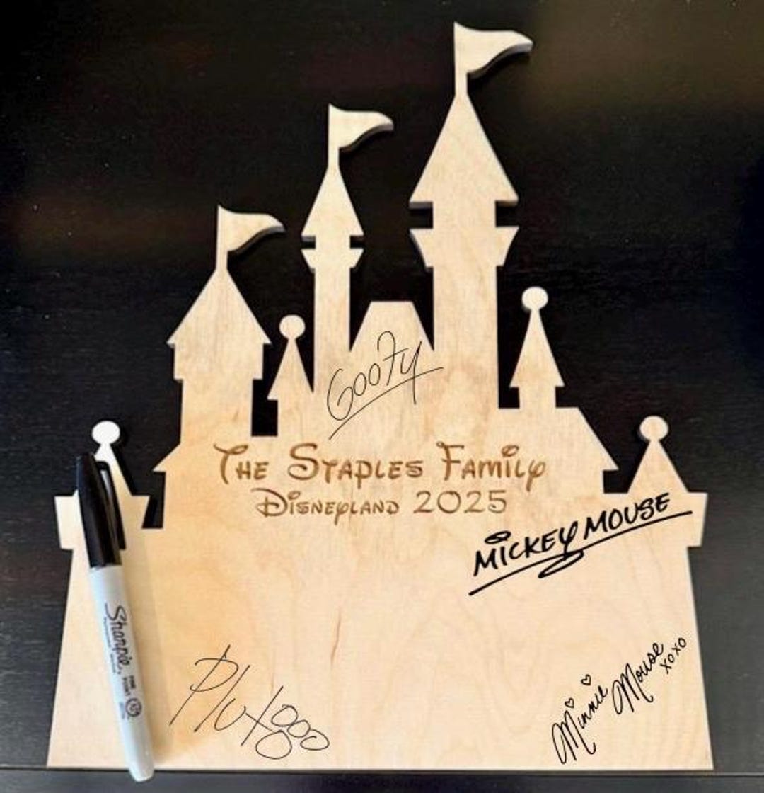 Castle Character Signature Board, Character Autograph Board, Vacation ...
