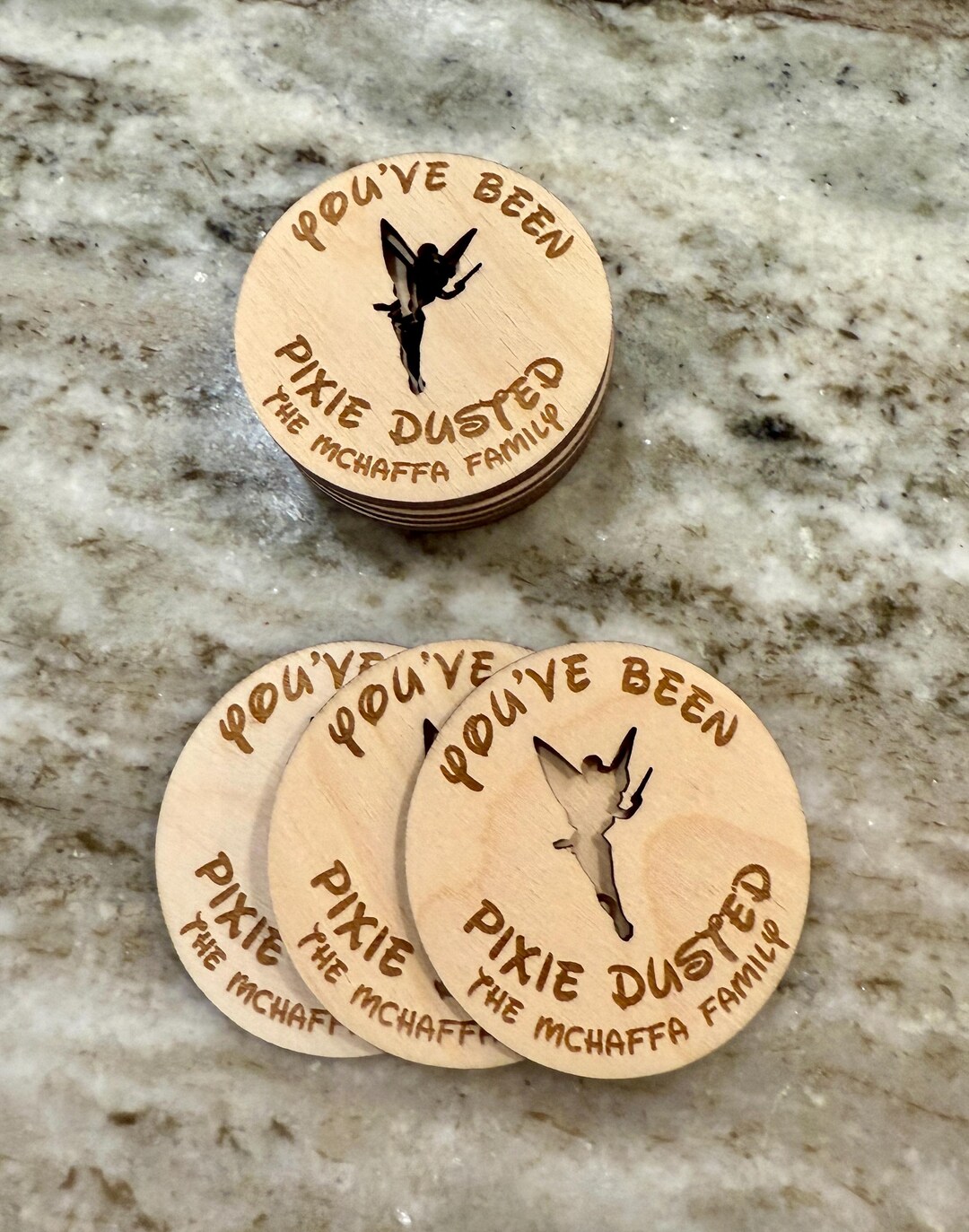 Personalized Pixie Dust Tokens, Park Gifts, Wood Coin, Thank You Gift ...
