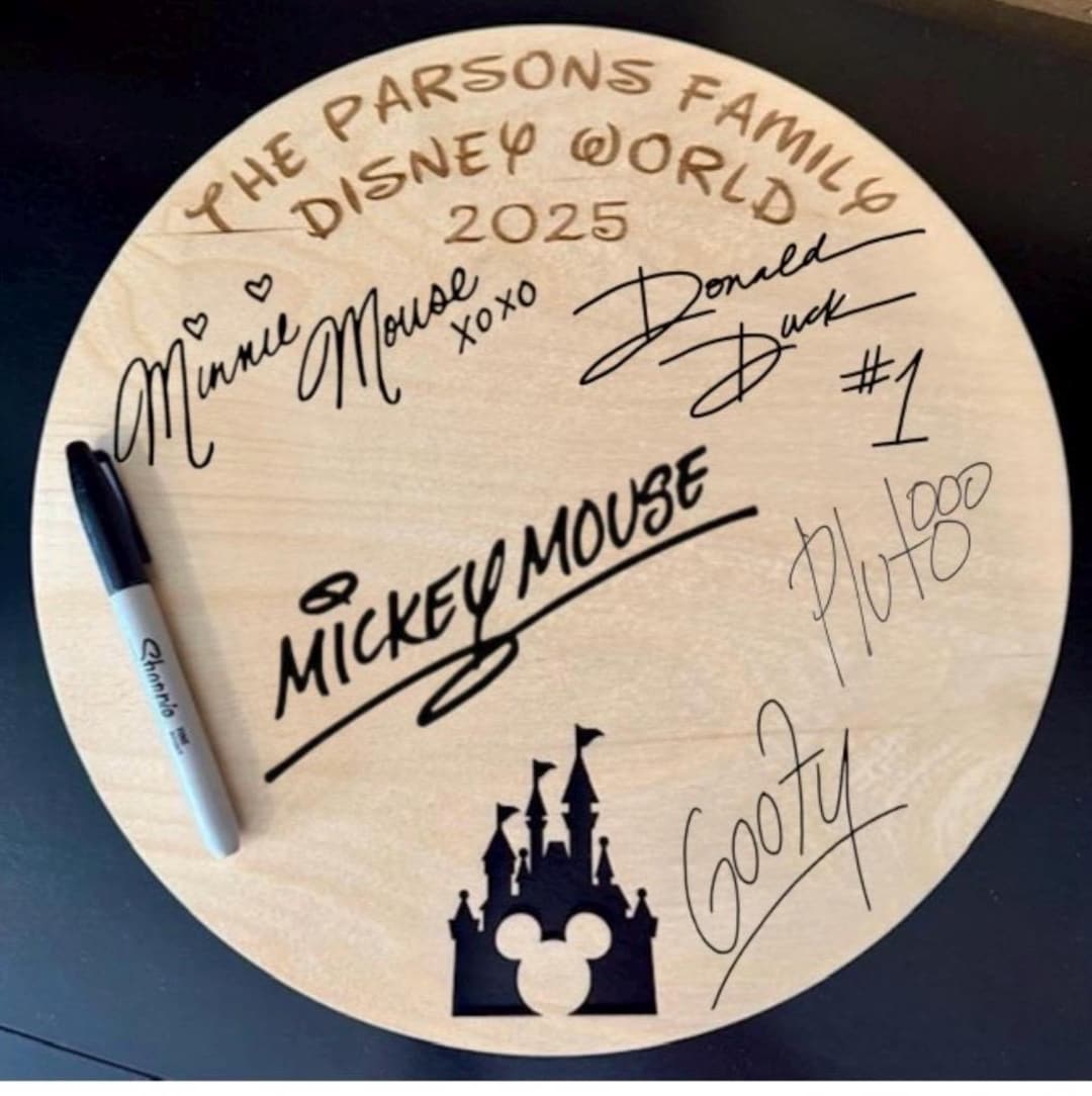 Personalized Wood Autograph Board: Vacation Keepsake - Etsy