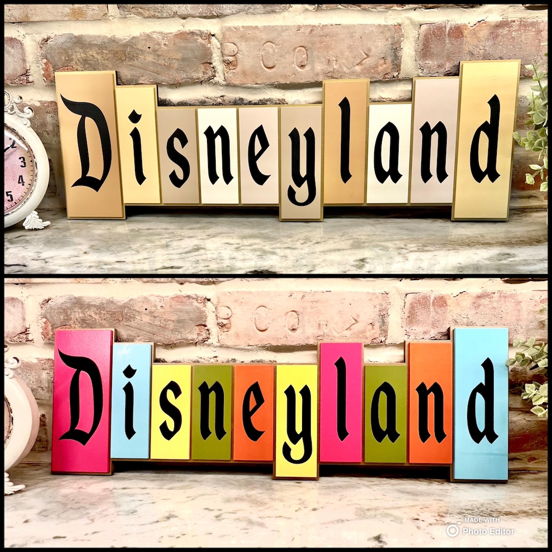 Retro Disneyland Sign, Marquee Sign, Vintage Style, Wood Disney Sign ...