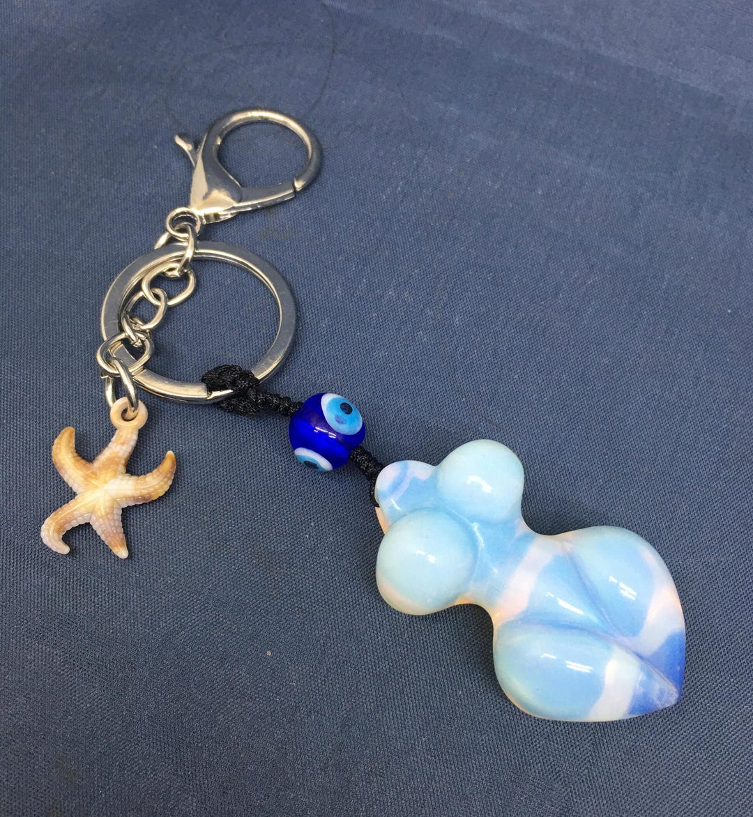 Lucky Blue Evil Eye Brave Troops Amulet Keychain Keyring Key Women Men ...