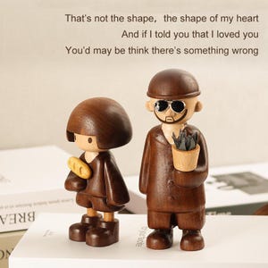 Wooden Léon & Mathilda Figurines, Léon the Professional, Handcrafted ...