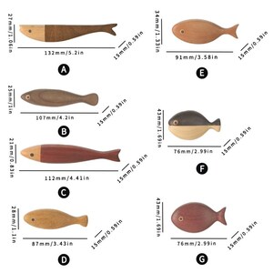 Fish Fridge Magnet, Hand Carved Wooden Animal Sculpture, Unique Fishing ...