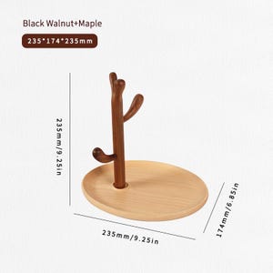 Handmade Bud Key Tray - Solid Walnut & Maple Entryway Organizer | Wood ...