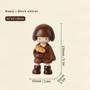 Wooden Léon & Mathilda Figurines, Léon the Professional, Handcrafted ...