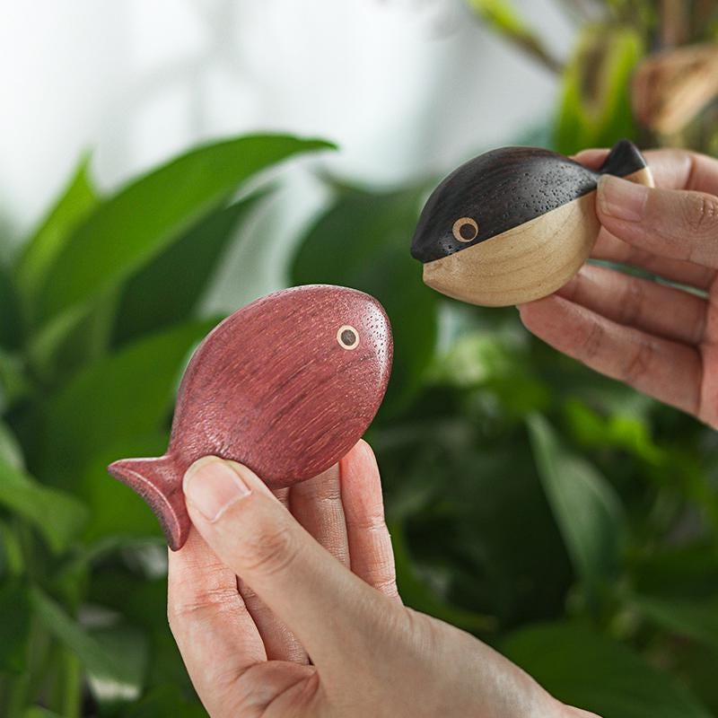 Fish Fridge Magnet, Hand Carved Wooden Animal Sculpture, Unique Fishing ...