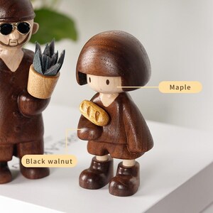 Wooden Léon & Mathilda Figurines, Léon the Professional, Handcrafted ...
