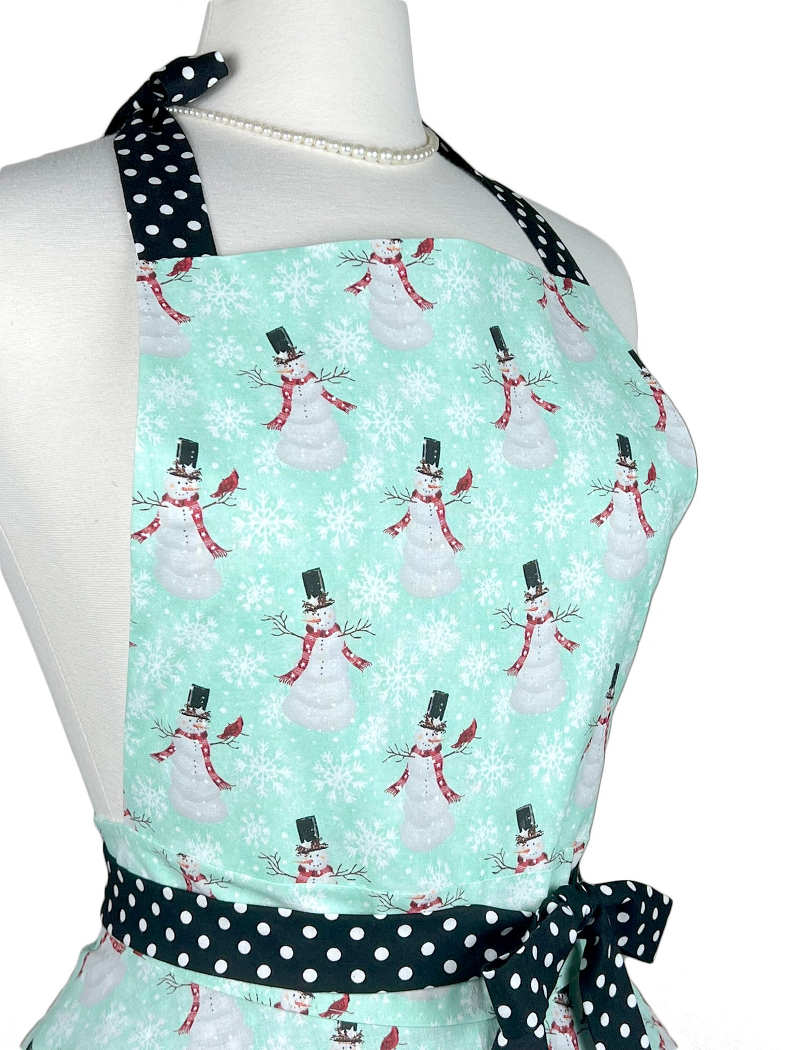 Snowman Apron – Retro Flirty Skirt, Personalized Winter Cooking Gift - Etsy