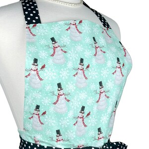 Snowman Apron – Retro Flirty Skirt, Personalized Winter Cooking Gift - Etsy
