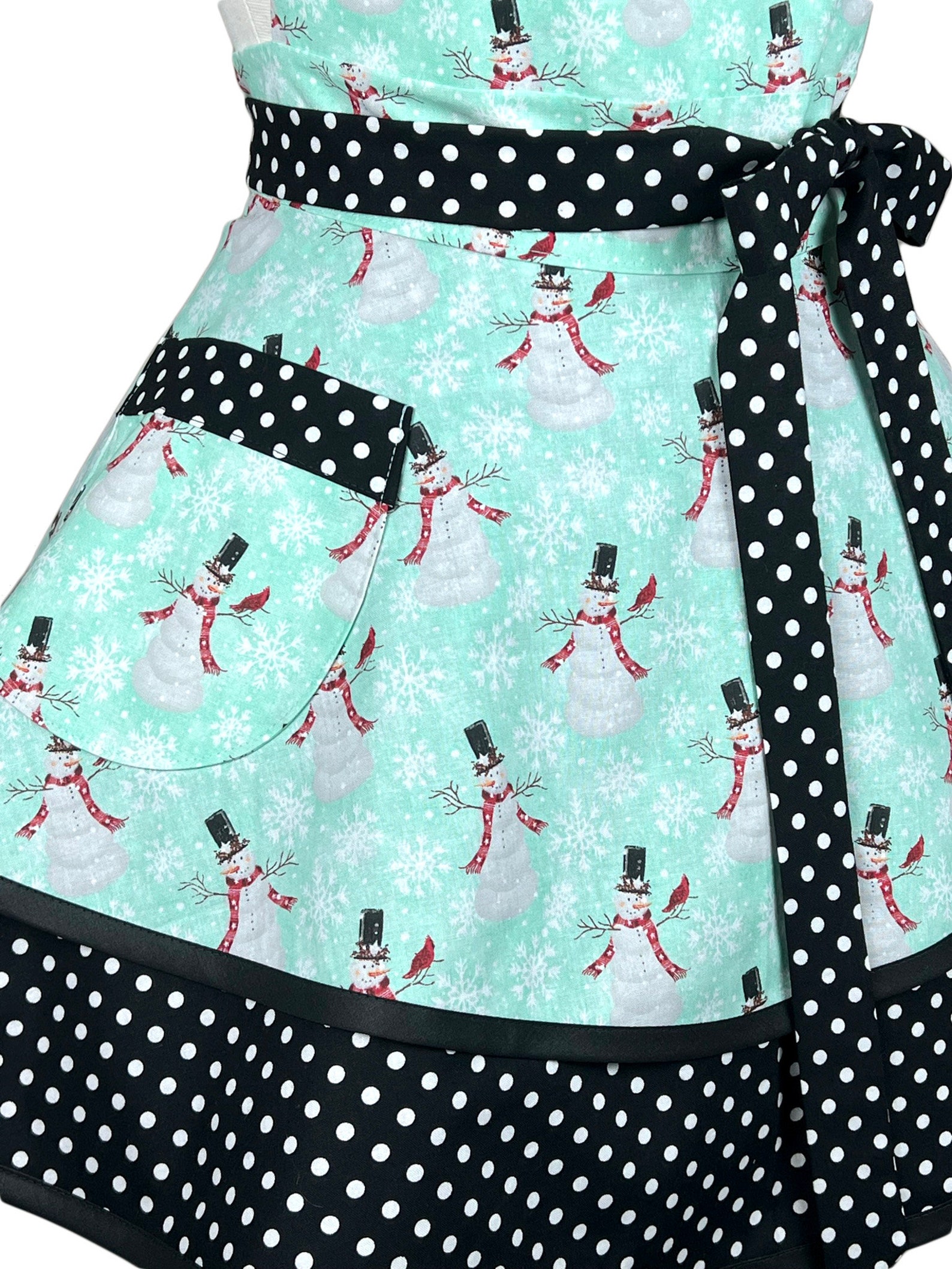 Snowman Apron – Retro Flirty Skirt, Personalized Winter Cooking Gift - Etsy