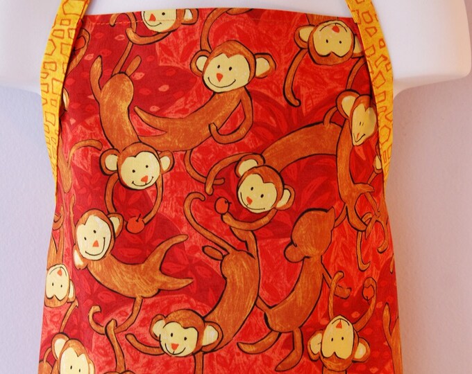 Apron Childs Full Chef or Craft Apron Monkey Business in Safari so Good ...