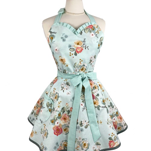 Luxury Apron ANITA Retro Apron Ladies Apronluxury | Etsy