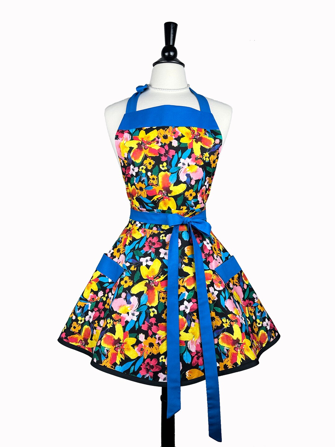 Colorful Floral Cute Aprons for Women Personalized Gift for - Etsy