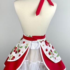 Womens Cherry Apron - Personalized Gift for Wife, Girlfriend - Retro ...