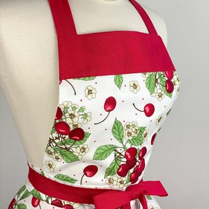 Womens Cherry Apron - Personalized Gift for Wife, Girlfriend - Retro ...